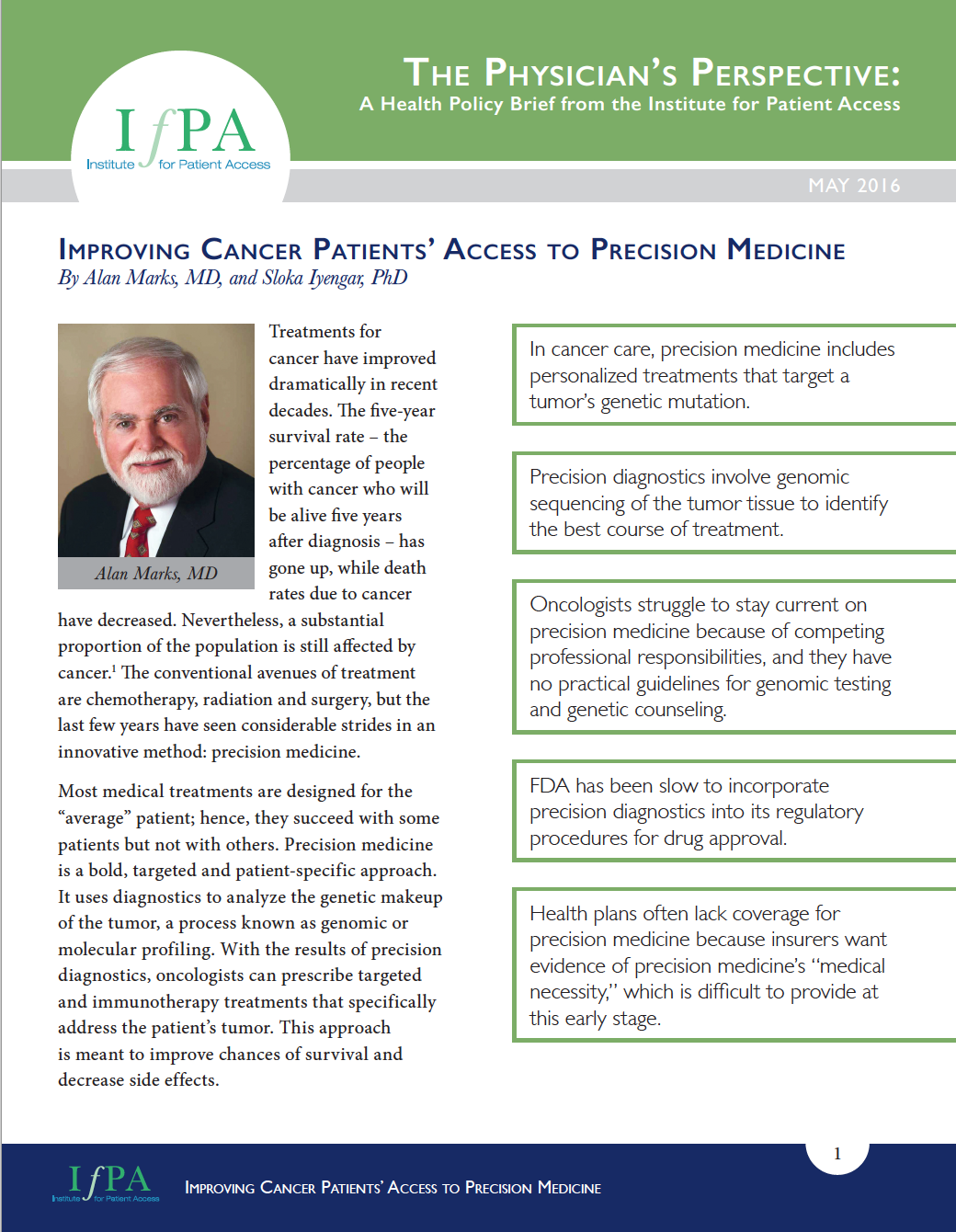 Improving Cancer Patients’ Access to Precision Medicine - Alliance for ...