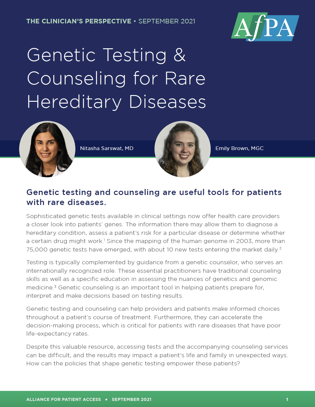 Genetic Testing & Counseling for Rare Hereditary Diseases - Alliance ...