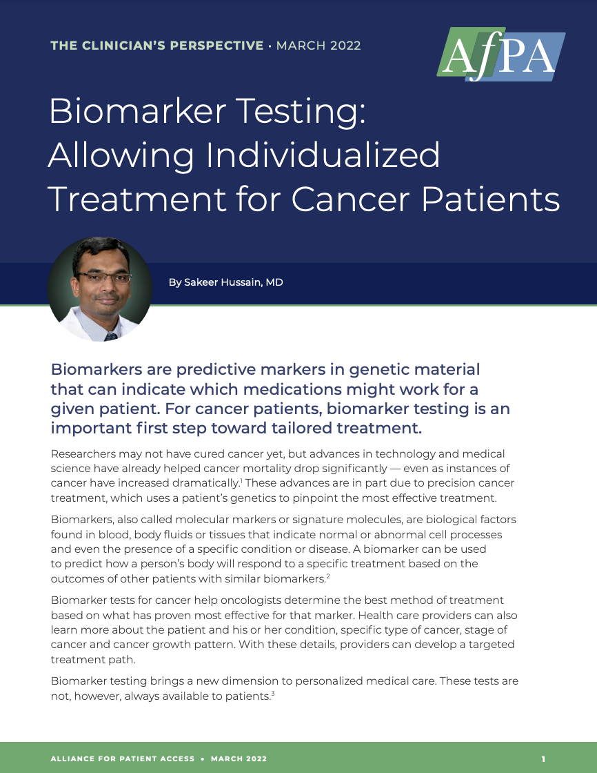 Biomarker Testing Paves the Path for Patient-Centered Care - Alliance ...